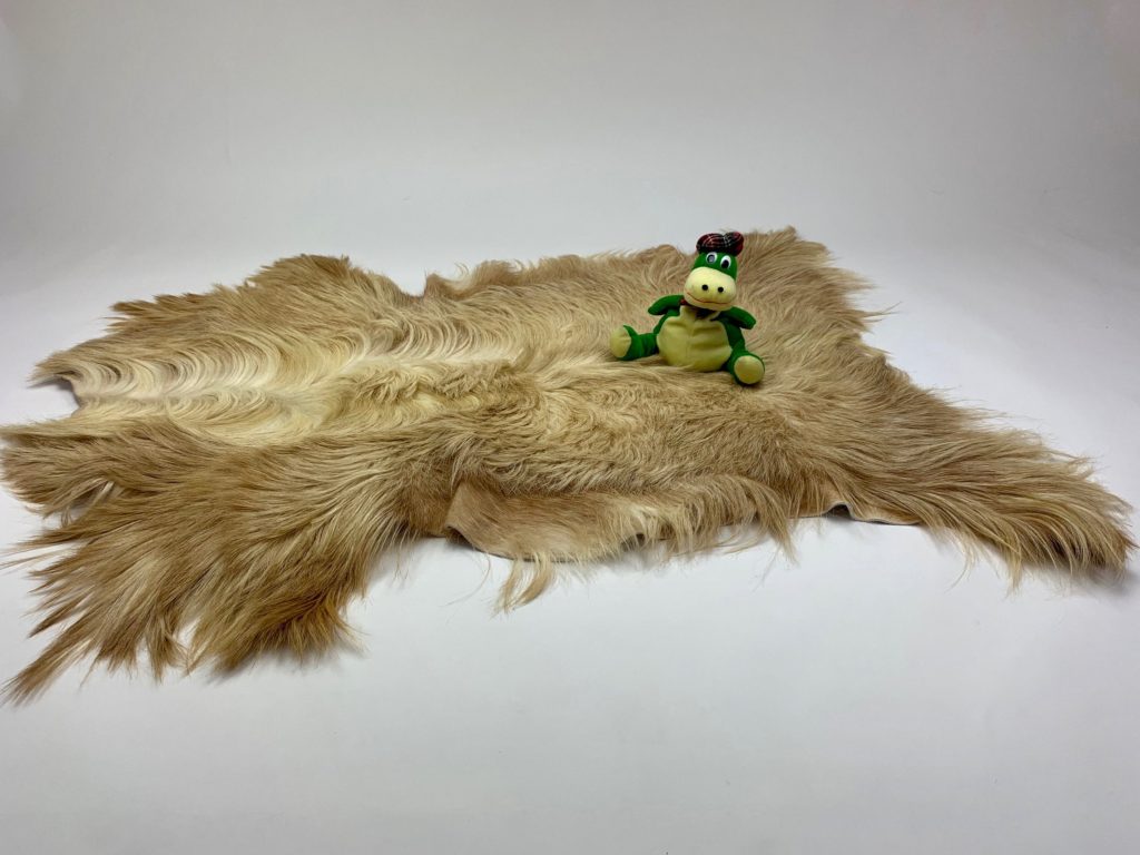 Unique Long Fur Goat Leather Skin Fur Rug Pelt Hide 100% Real Natural ...