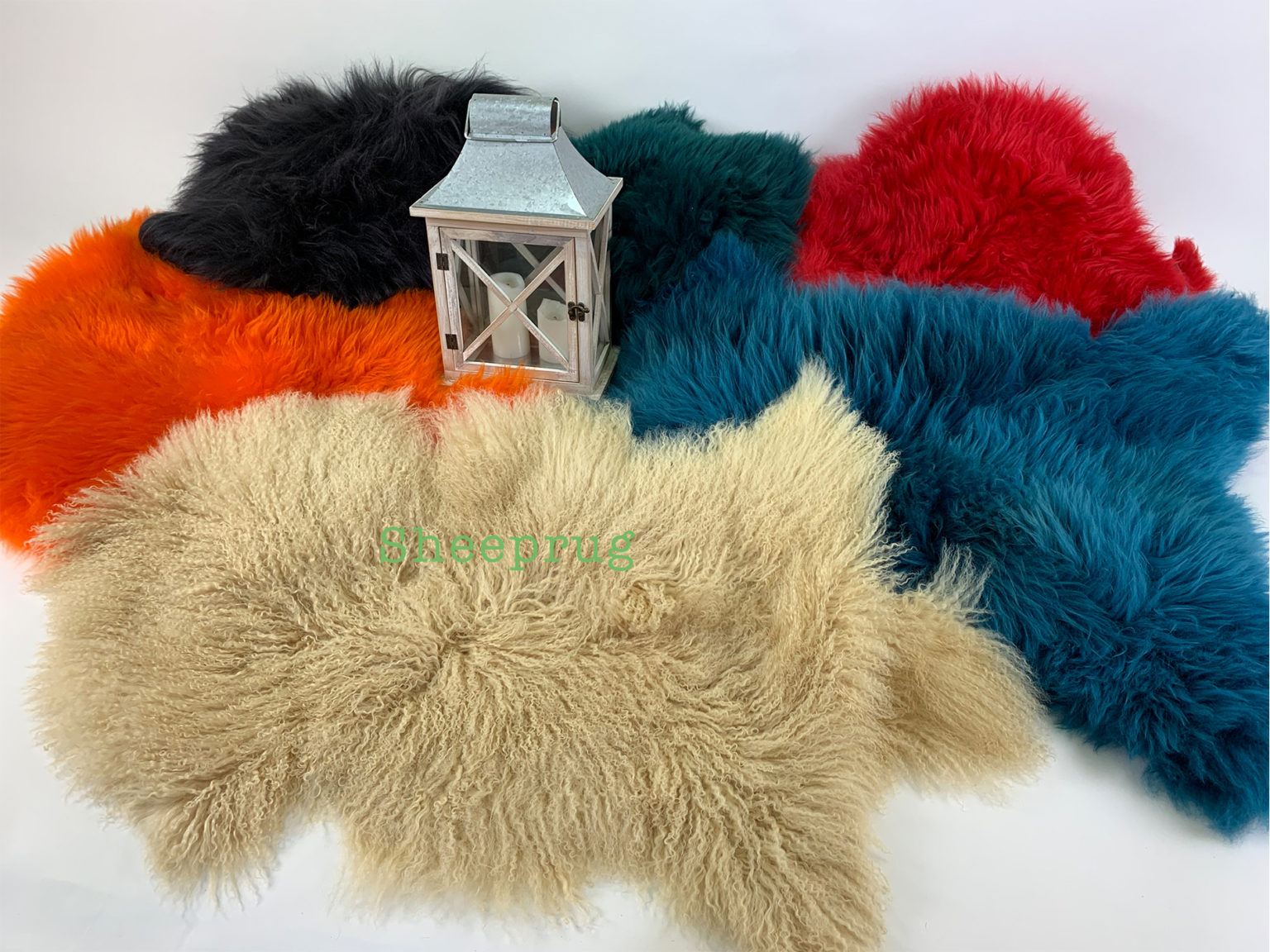 Red Sheepskin rug fur 100% Natural Wool Made of English Sheep – Sheeprug